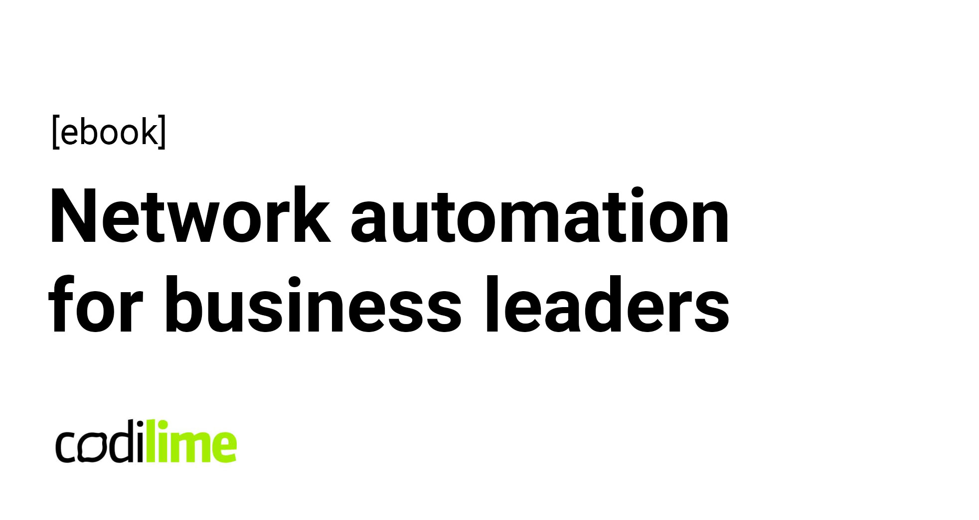 Ebook | Network Automation for Business Leaders