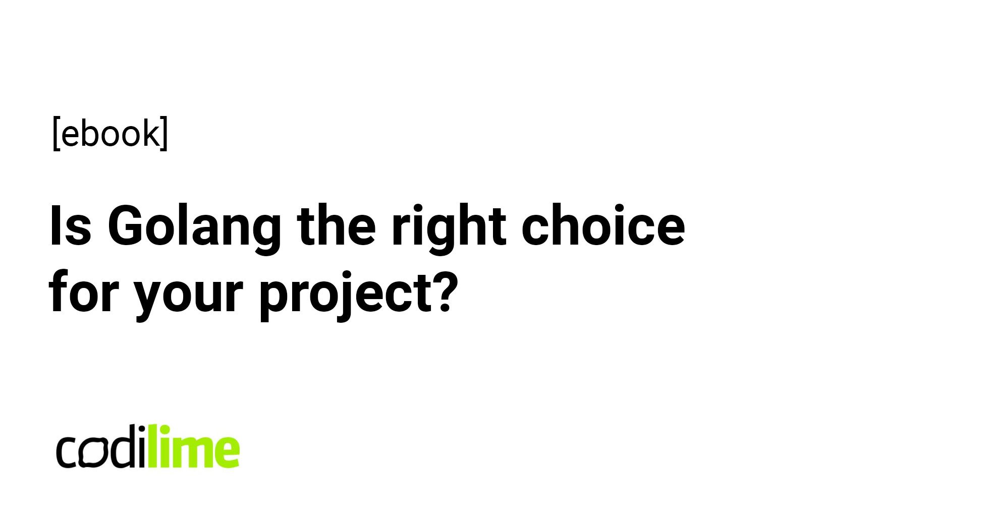 Is Golang the Right Choice for Your Project? | Download Checklist